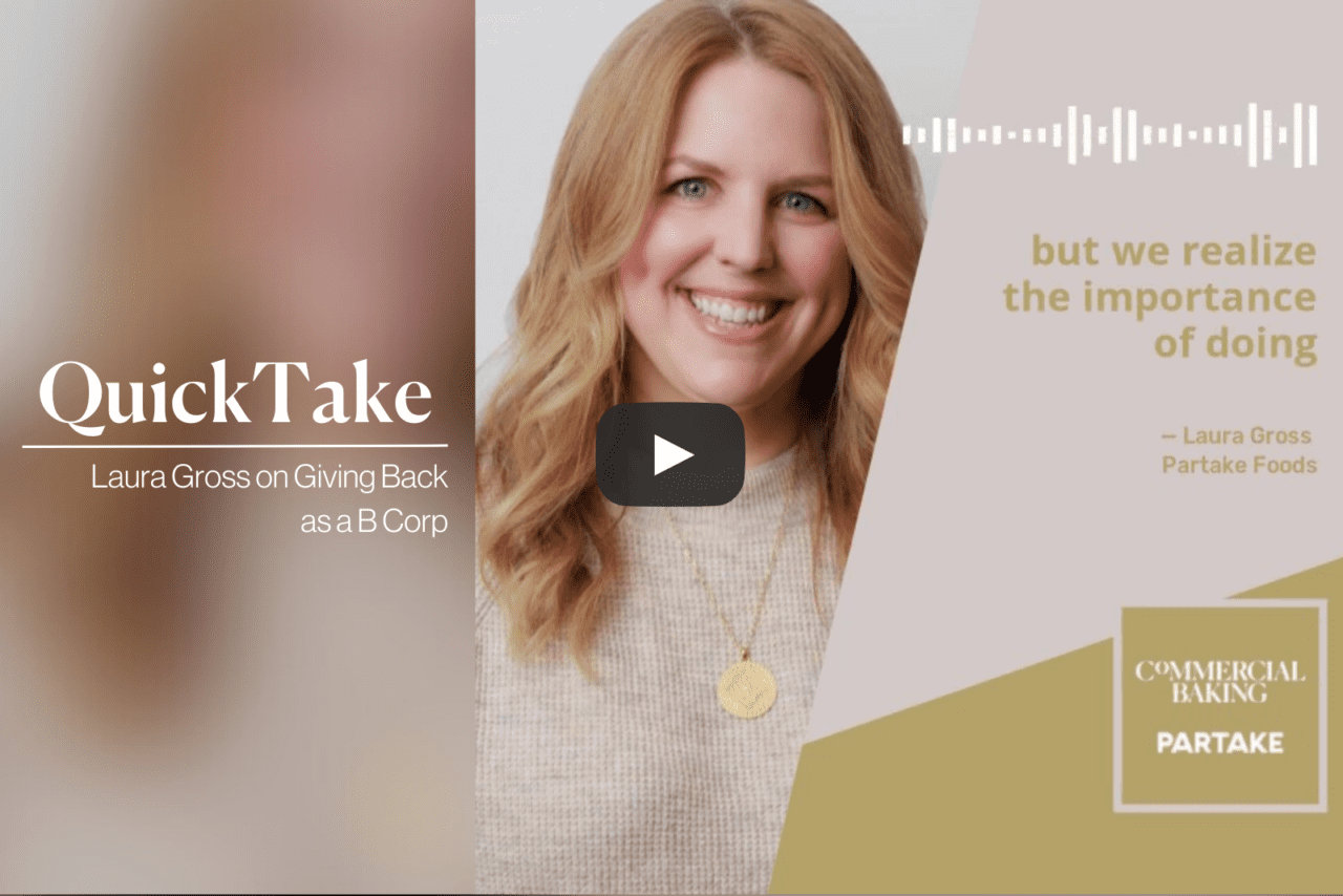 Laura Gross, VP of marketing for Partake Foods, on giving back as a B ...