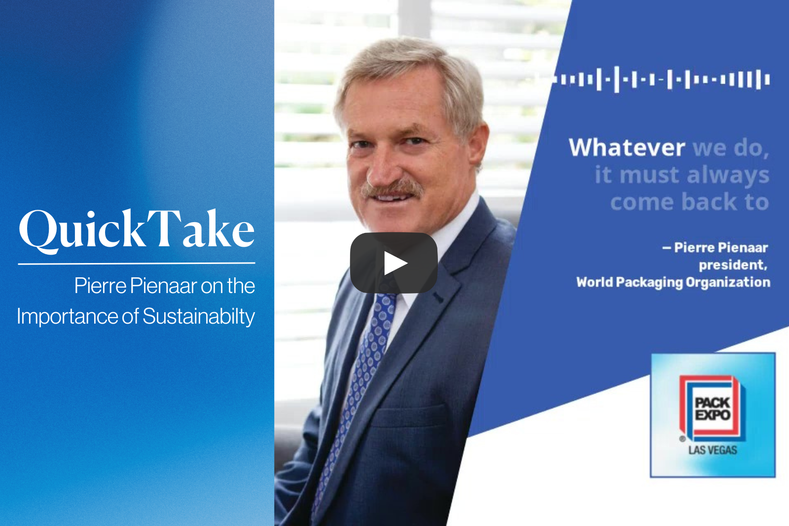 Pierre Pienaar, WPO president, on the importance of sustainability ...